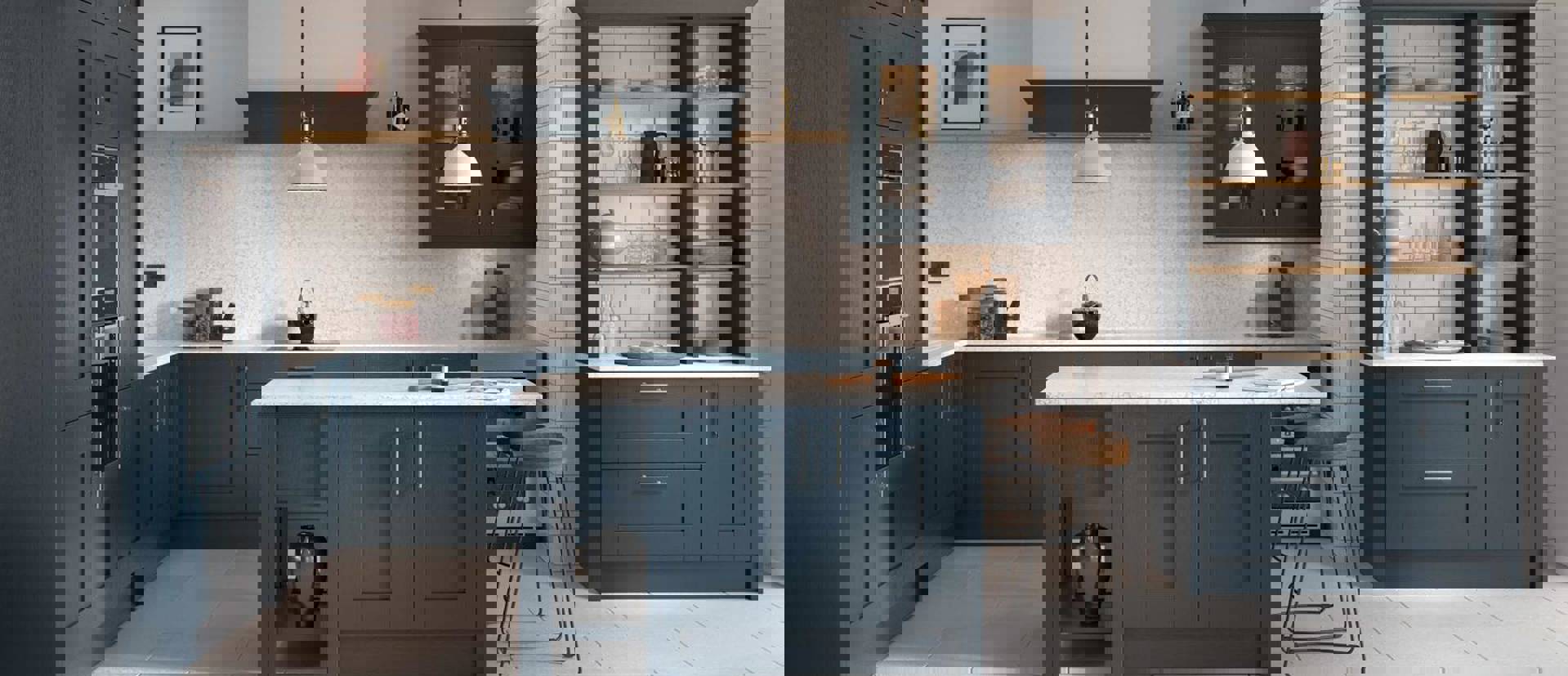 Milbourne Hartforth Blue Kitchen | Second Nature Kitchens